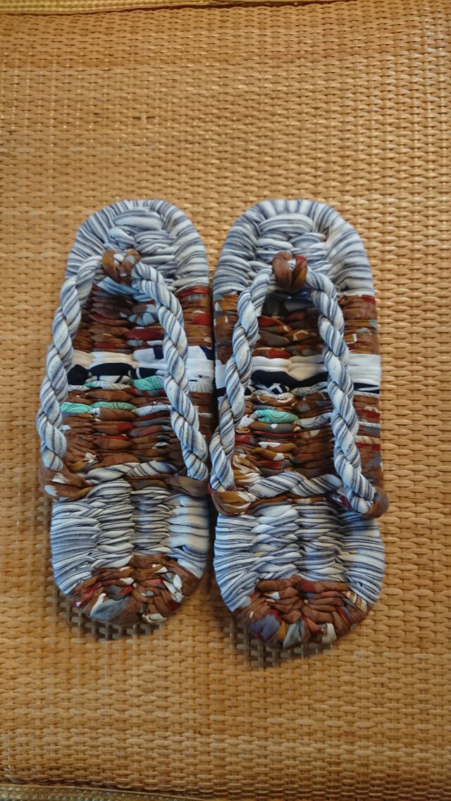 布ぞうり 25～26cm | iichi 日々の暮らしを心地よくするハンドメイドやアンティークのマーケットプレイス