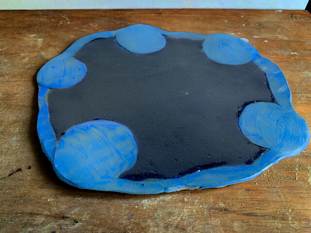 青丸紋2 平皿24cm | iichi 日々の暮らしを心地よくするハンドメイドやアンティークのマーケットプレイス