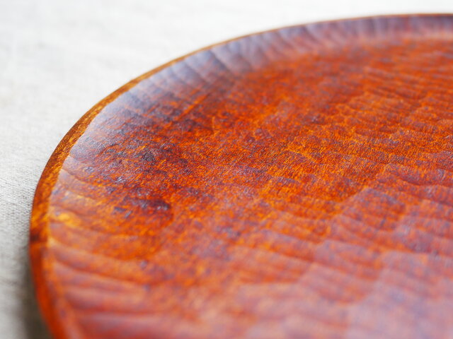 大皿335 さくら 拭き漆 #0406 | iichi 日々の暮らしを心地よくするハンドメイドやアンティークのマーケットプレイス