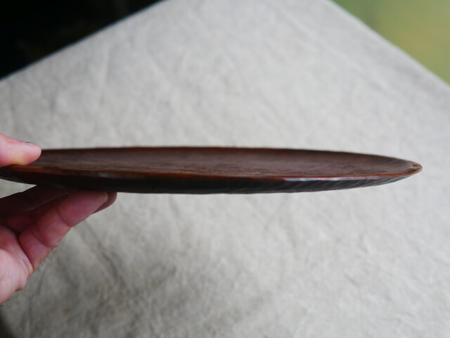 大皿335 さくら 拭き漆 #0406 | iichi 日々の暮らしを心地よくするハンドメイドやアンティークのマーケットプレイス