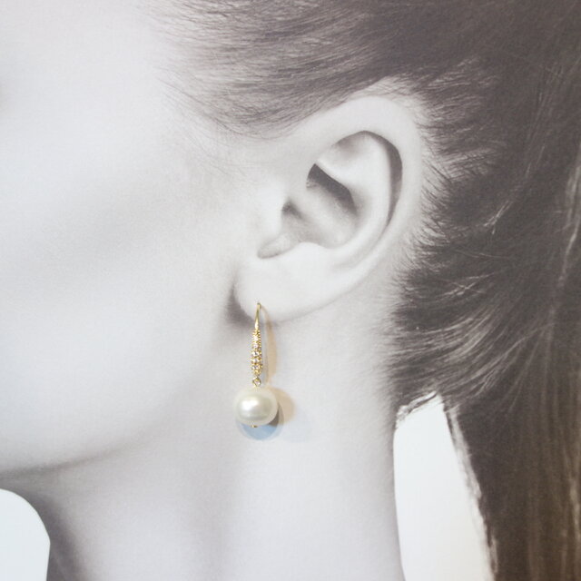 大粒淡水パール ピアス | iichi 日々の暮らしを心地よくするハンドメイドやアンティークのマーケットプレイス