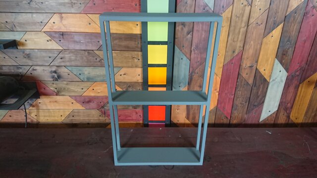 マットグレーでアイアンな角鉄鉄脚♪ 100×400×650mm 日型 2脚ver. ダイニングテーブル | iichi 日々の暮らしを心地よくするハンドメイドやアンティークのマーケットプレイス