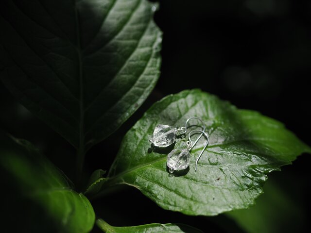 -Herkimer diamond- pierce | iichi 日々の暮らしを心地よくするハンドメイドやアンティークのマーケットプレイス