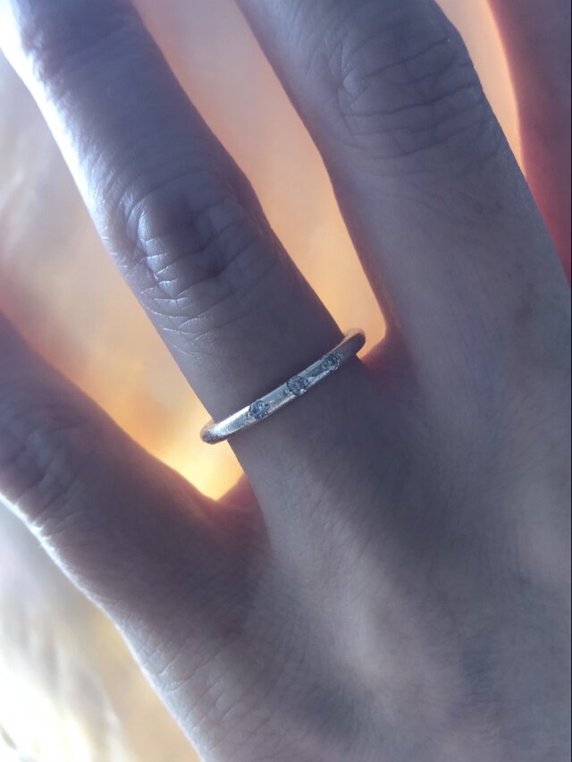 【size order】murmurer / brown diamonds silver ring ダイアモンドオープンリング | iichi 日々の暮らしを心地よくするハンドメイドや ...