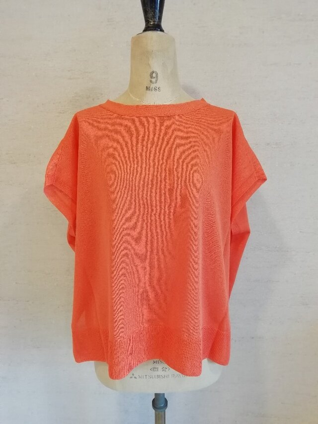 【2024新作】軽くて涼しい和紙素材♡2WAYカーディガンプルオーバー（22144）コーラル | iichi 日々の暮らしを心地よくするハンドメイドやアンティークのマーケットプレイス