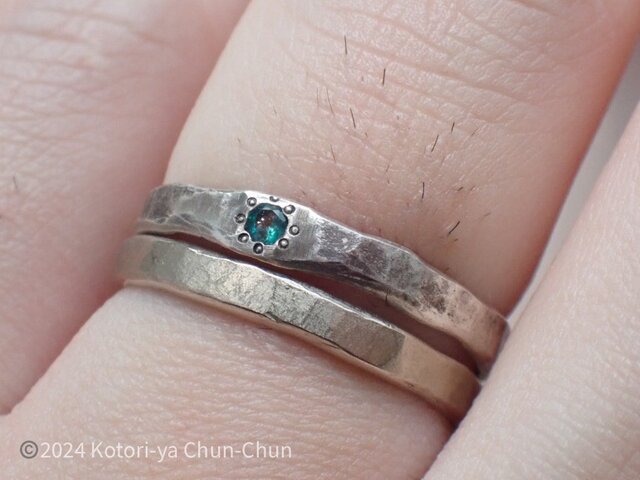 【17～18号】理想色 グランディディエライト・シルバーリング【澄海】 | iichi 日々の暮らしを心地よくするハンドメイドやアンティークの ...