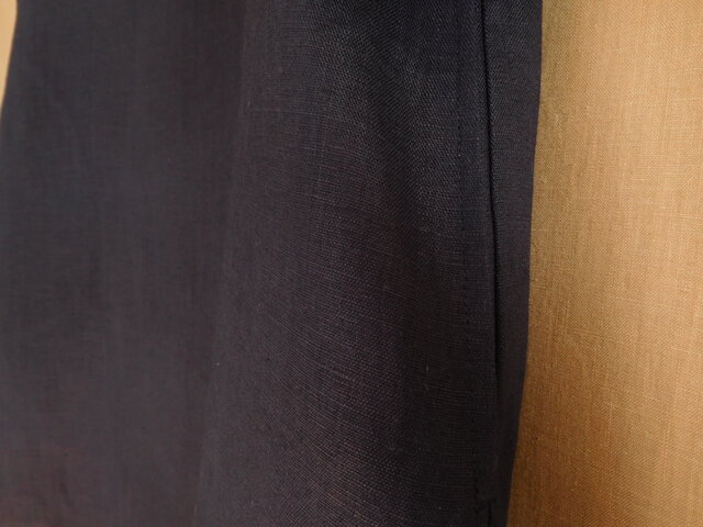 リネンのチュニックワンピース ネイビー （3L.4L) | iichi 日々の暮らしを心地よくするハンドメイドやアンティークのマーケットプレイス