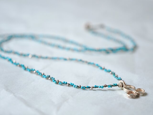 -Turquoise- braid long pendant | iichi 日々の暮らしを心地よくするハンドメイドやアンティークのマーケットプレイス