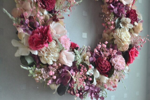 【敬老の日にも】こっくりカラ―の秋wreath | iichi 日々の暮らしを心地よくするハンドメイドやアンティークのマーケットプレイス