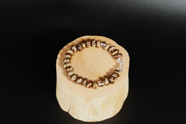 Makie Bracelet Shiro Brass - Hiratama 014 | iichi 日々の暮らしを心地よくするハンドメイドやアンティークのマーケットプレイス