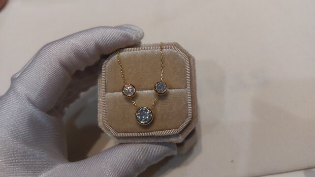 モアッサナイト 1ctネックレス ピアス 0.5ct【ペア】 モアサナイト | iichi 日々の暮らしを心地よくするハンドメイドや ...