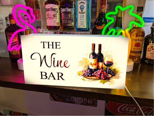 【オーダー無料 Lサイズ】ワイン カフェ バー ワインセラー ホームバー 酒 壁掛け 照明 看板 置物 雑貨 ライトBOX | iichi 日々の暮らしを心地よくするハンドメイドやアンティーク ...