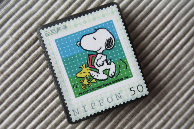 日本 プレミア切手ブローチ9892 | iichi 日々の暮らしを心地よくするハンドメイドやアンティークのマーケットプレイス