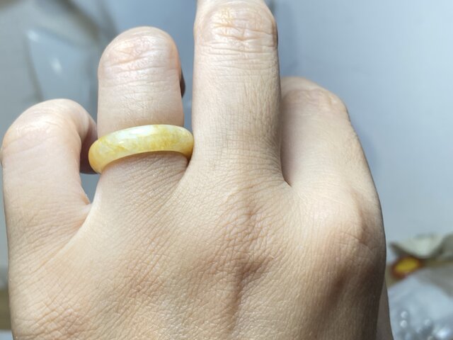 L7-134 美品 11.0号 ミャンマー産天然 A貨 本翡翠 くりぬき リング | iichi 日々の暮らしを心地よくするハンドメイドやアンティークのマーケットプレイス