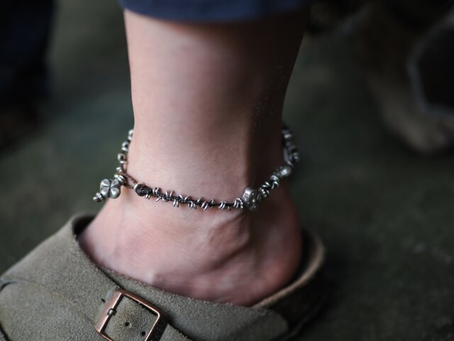 -Afgan silver- braid anklet | iichi 日々の暮らしを心地よくするハンドメイドやアンティークのマーケットプレイス