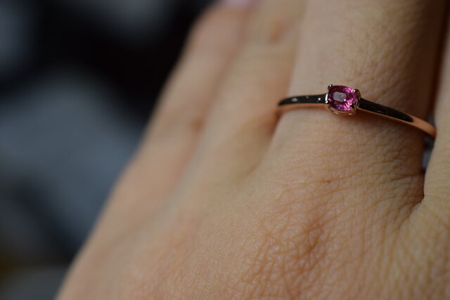 SR7-1 宝石質 高貴な優しい木槿花色 天然 スピネル ミャンマー産 リング | iichi 日々の暮らしを心地よくするハンドメイドやアンティークのマーケットプレイス