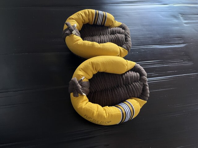 【FLIP TEE FLOP】12cm 秋カラー あしなか 布ぞうり スポーティー【No.304】 | iichi 日々の暮らしを心地よくするハンドメイドやアンティークのマーケットプレイス