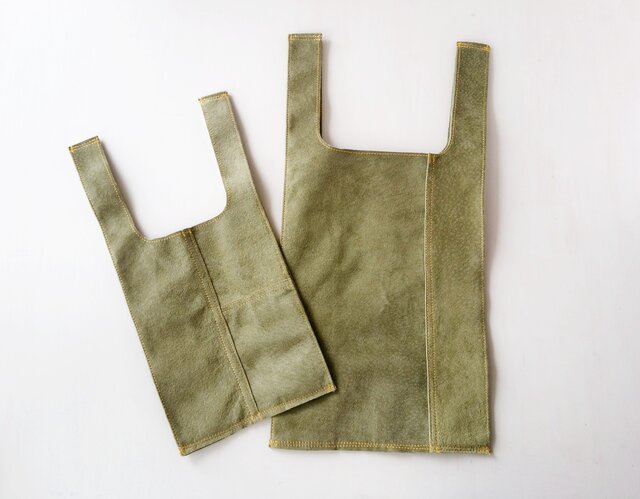 【お試し価格】ガーラのような かわいすぎるエコバッグ 5p (S) オリーブ | iichi 日々の暮らしを心地よくするハンドメイドやアンティークのマーケットプレイス