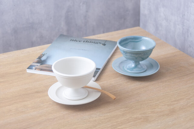 Footed bowl B・White mat | iichi 日々の暮らしを心地よくするハンドメイドやアンティークのマーケットプレイス