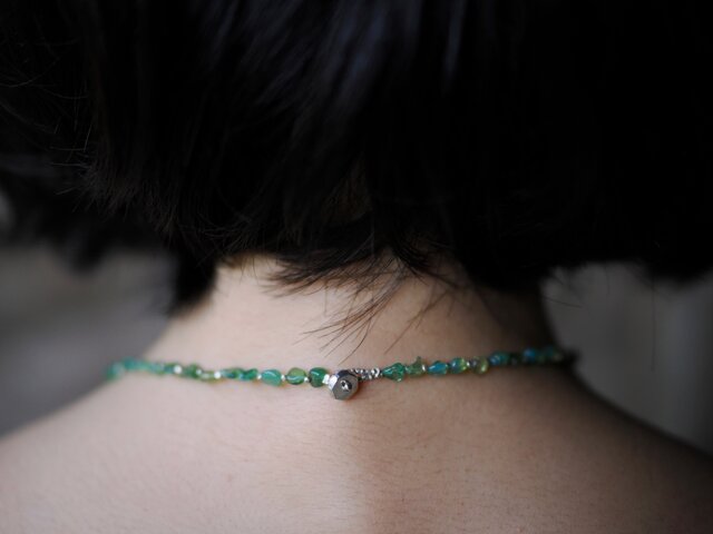 -Green opal- CHOKER | iichi 日々の暮らしを心地よくするハンドメイドやアンティークのマーケットプレイス