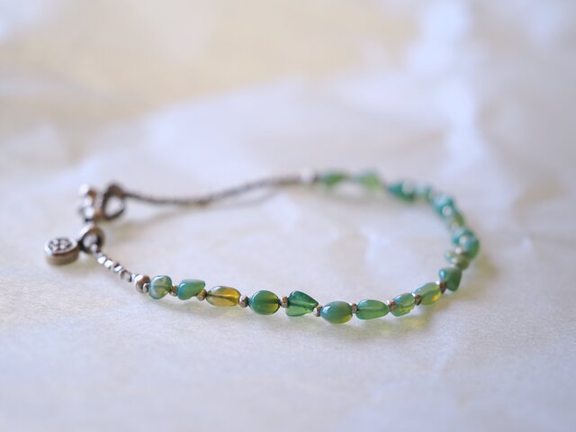 -Green opal- silver bracelet | iichi 日々の暮らしを心地よくするハンドメイドやアンティークのマーケットプレイス