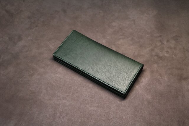 【スタンダード長財布】ネブラスカ グリーン EA-011 | iichi 日々の暮らしを心地よくするハンドメイドやアンティークのマーケットプレイス
