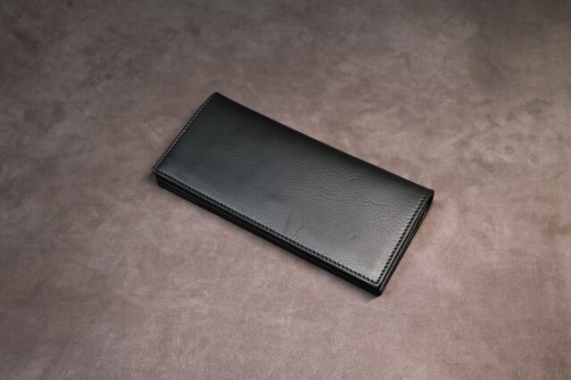 【スタンダード長財布】ネブラスカ ブラック EA-011 | iichi 日々の暮らしを心地よくするハンドメイドやアンティークのマーケットプレイス