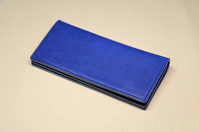 【スタンダード長財布】国産オイル コバルト EA-011 | iichi 日々の暮らしを心地よくするハンドメイドやアンティークのマーケットプレイス