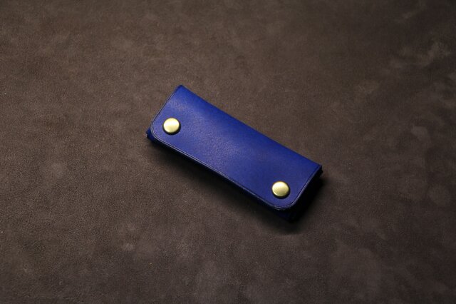 【スティックコインケース】国産オイル コバルト B-008 | iichi 日々の暮らしを心地よくするハンドメイドやアンティークのマーケットプレイス
