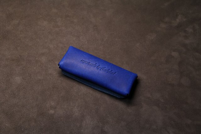 【スティックコインケース】国産オイル コバルト B-008 | iichi 日々の暮らしを心地よくするハンドメイドやアンティークのマーケットプレイス