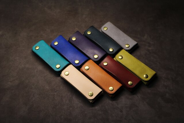 【スティックコインケース】国産オイル パープル B-008 | iichi 日々の暮らしを心地よくするハンドメイドやアンティークのマーケットプレイス