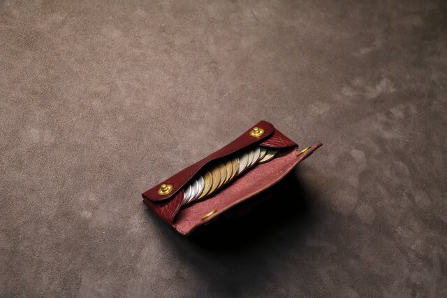 【スティックコインケース】アラスカレザー ブルー B-008 | iichi 日々の暮らしを心地よくするハンドメイドやアンティークのマーケットプレイス