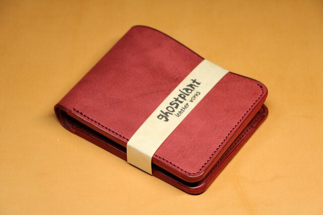 【インポケット二つ折り財布】国産オイル ワイン ED-014 | iichi 日々の暮らしを心地よくするハンドメイドやアンティークのマーケットプレイス