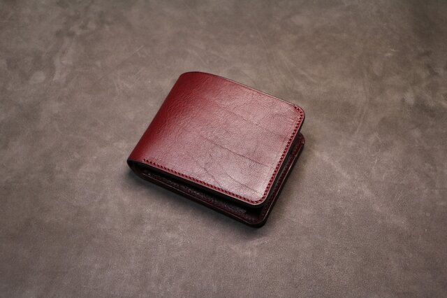 【インポケット二つ折り財布】ネブラスカ ワイン ED-014 | iichi 日々の暮らしを心地よくするハンドメイドやアンティークのマーケットプレイス