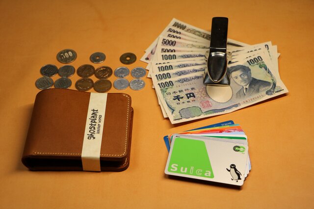 【インポケット二つ折り財布】ネブラスカ ブルー ED-014 | iichi 日々の暮らしを心地よくするハンドメイドやアンティークのマーケットプレイス