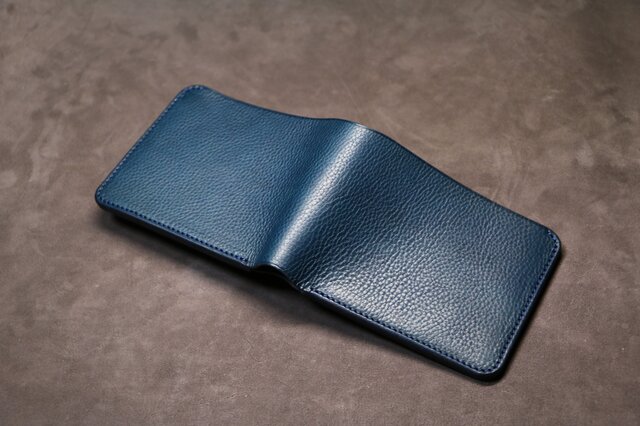 【インポケット二つ折り財布】ネブラスカ ブルー ED-014 | iichi 日々の暮らしを心地よくするハンドメイドやアンティークのマーケットプレイス