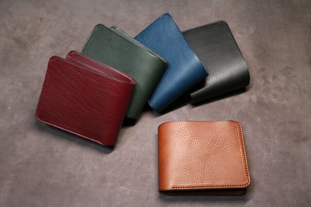 【インポケット二つ折り財布】ネブラスカ ブラック ED-014 | iichi 日々の暮らしを心地よくするハンドメイドやアンティークのマーケットプレイス