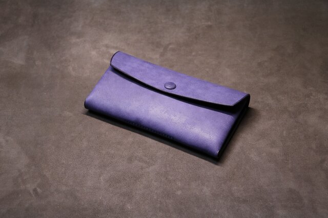 【ショート長財布】国産オイル パープル EA-015 | iichi 日々の暮らしを心地よくするハンドメイドやアンティークのマーケットプレイス