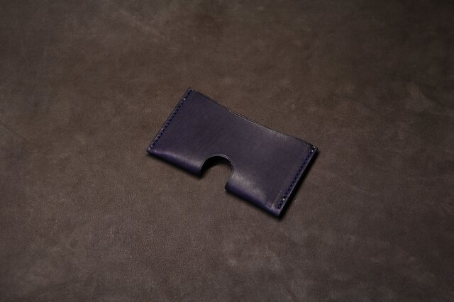 【シンプルカードケース】国産オイル パープル EC-012 | iichi 日々の暮らしを心地よくするハンドメイドやアンティークのマーケットプレイス