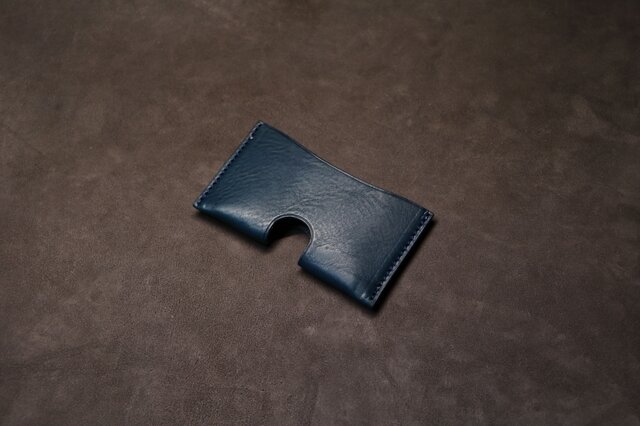 【シンプルカードケース】ネブラスカ ブルー EC-012 | iichi 日々の暮らしを心地よくするハンドメイドやアンティークのマーケットプレイス