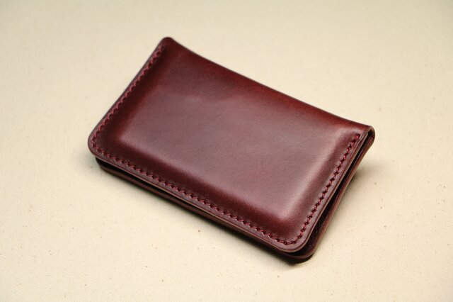 【薄マチ名刺入れ】ブッテーロ ワイン EC-002 | iichi 日々の暮らしを心地よくするハンドメイドやアンティークのマーケットプレイス