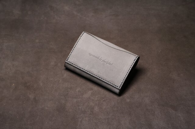 【カードも入るコインケース】国産オイル グレー EB-007 | iichi 日々の暮らしを心地よくするハンドメイドやアンティークのマーケットプレイス