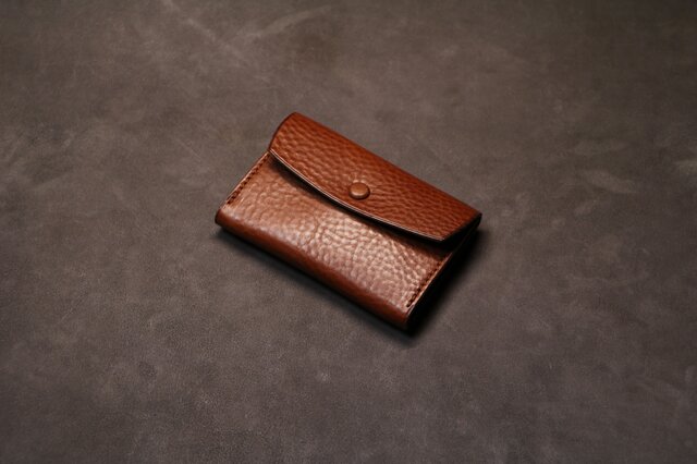 【カードも入るコインケース】ネブラスカ ブラウン EB-007 | iichi 日々の暮らしを心地よくするハンドメイドやアンティークのマーケットプレイス