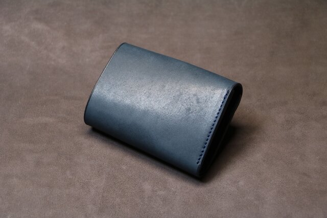 【コンパクトコインウォレット】国産オイル ネイビー EB-006 | iichi 日々の暮らしを心地よくするハンドメイドやアンティークの ...