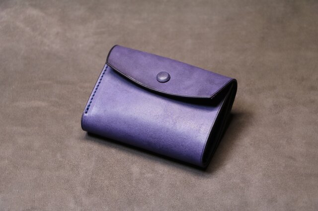 【コンパクトコインウォレット】国産オイル パープル EB-006 | iichi 日々の暮らしを心地よくするハンドメイドやアンティークのマーケットプレイス