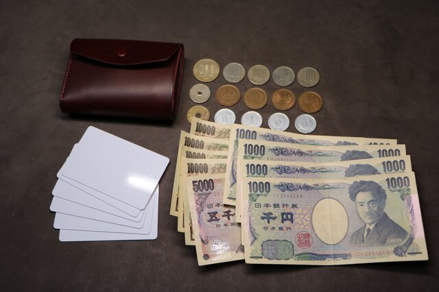 【コンパクトコインウォレット】アラスカレザー ブルー EB-006 | iichi 日々の暮らしを心地よくするハンドメイドやアンティークのマーケットプレイス