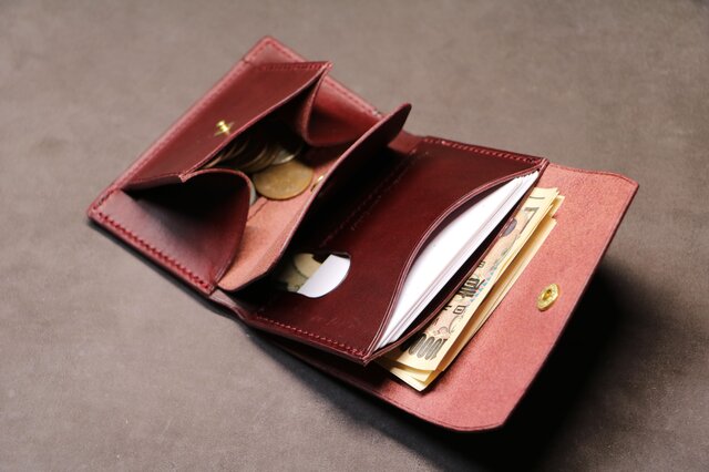 【コンパクトコインウォレット】ブッテーロ キャメル EB-006 | iichi 日々の暮らしを心地よくするハンドメイドやアンティークのマーケットプレイス