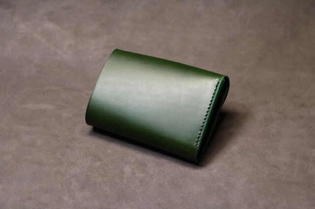 【コンパクトコインウォレット】ブッテーロ グリーン EB-006 | iichi 日々の暮らしを心地よくするハンドメイドやアンティークのマーケットプレイス