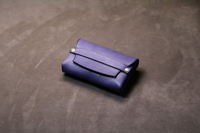 【ふんわり名刺入れ】国産オイル パープル EC-006 | iichi 日々の暮らしを心地よくするハンドメイドやアンティークのマーケットプレイス