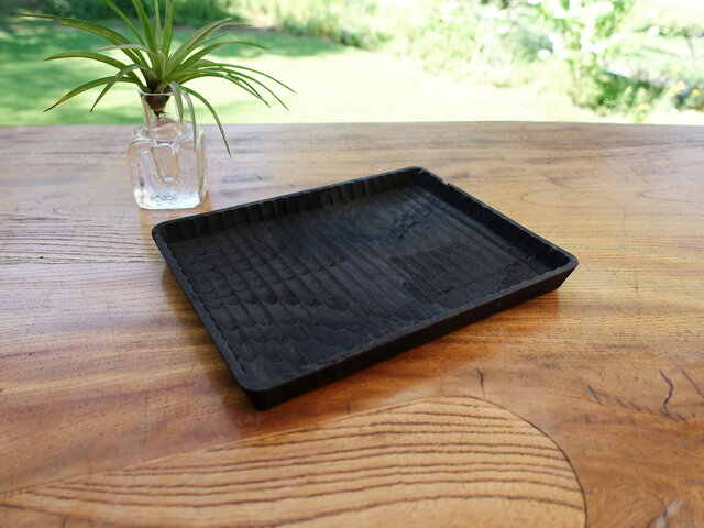 我谷盆 栗 21×16×2cm 墨染め | iichi 日々の暮らしを心地よくするハンドメイドやアンティークのマーケットプレイス